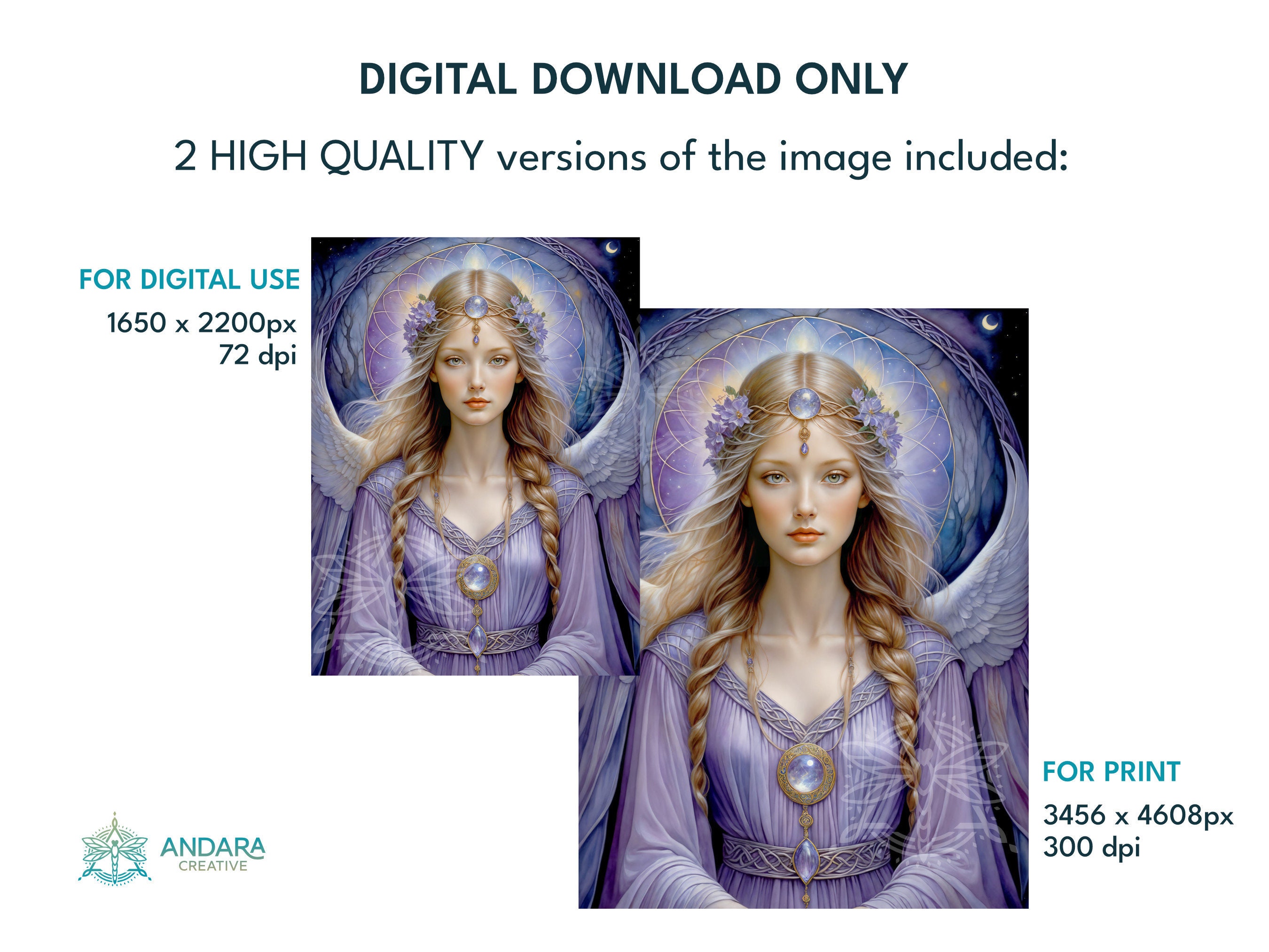 Angel Stock Image, Angelic Artwork, Mystical Art, High Resolution, AI ...