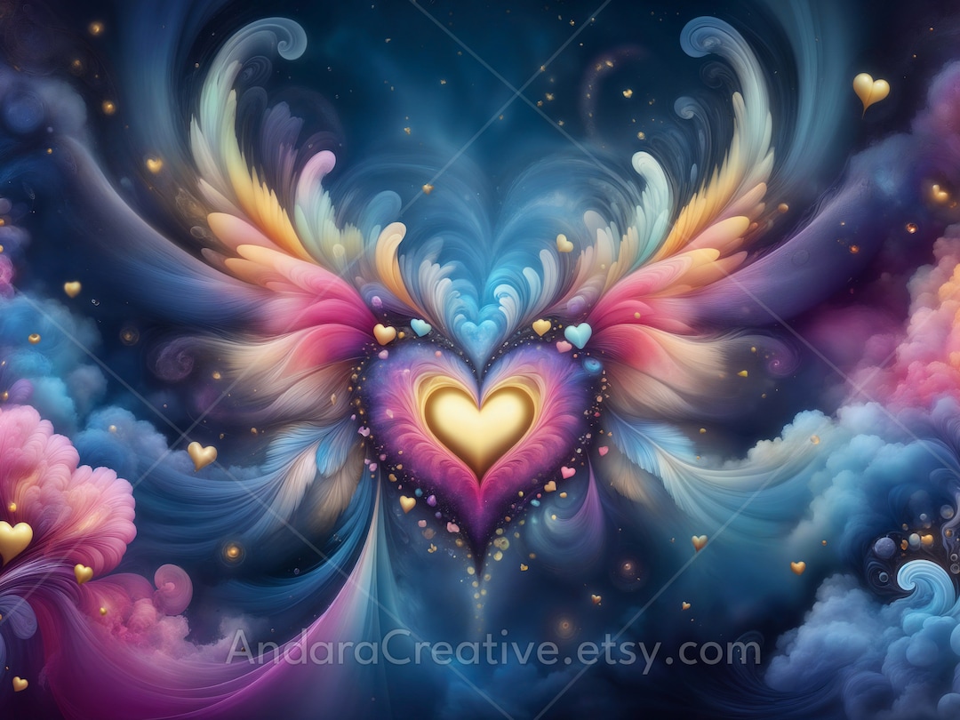 Mystical Love Heart Stock Image, Ethereal Loveheart Bg, Valentines Day ...