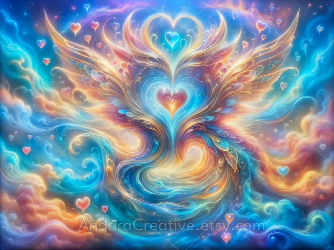 Heavenly Romance Stock Image, Divine Spiritual Love Background, Cosmic ...