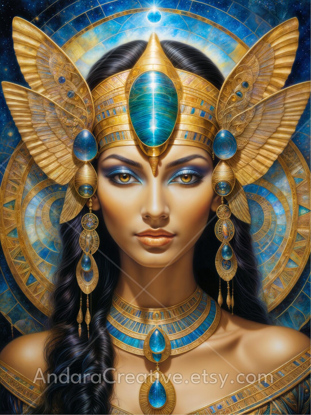 Ancient Egyptian Prophetess Woman Artwork, High Resolution Printable ...