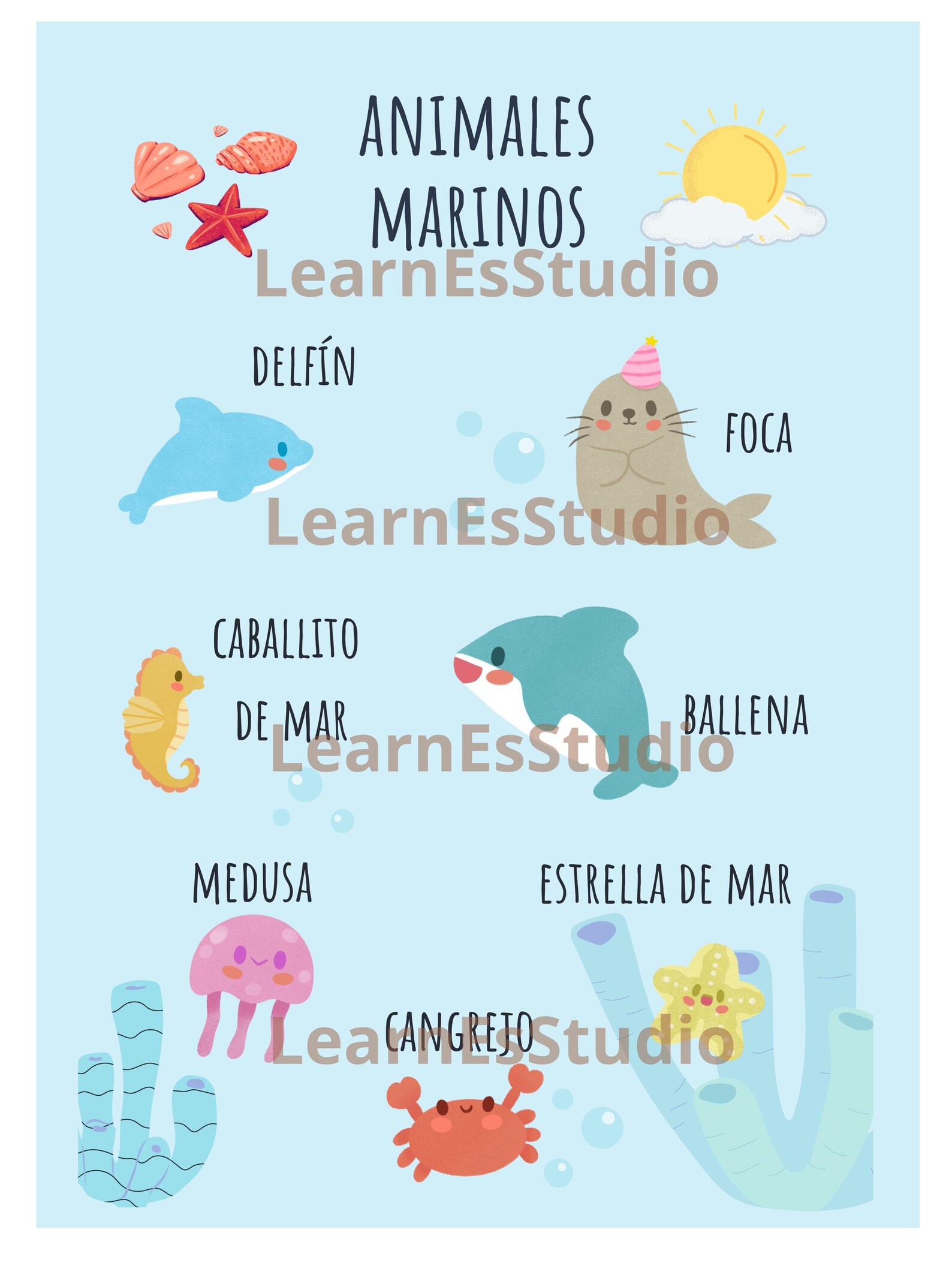Animales Poster Bundle Español - Etsy