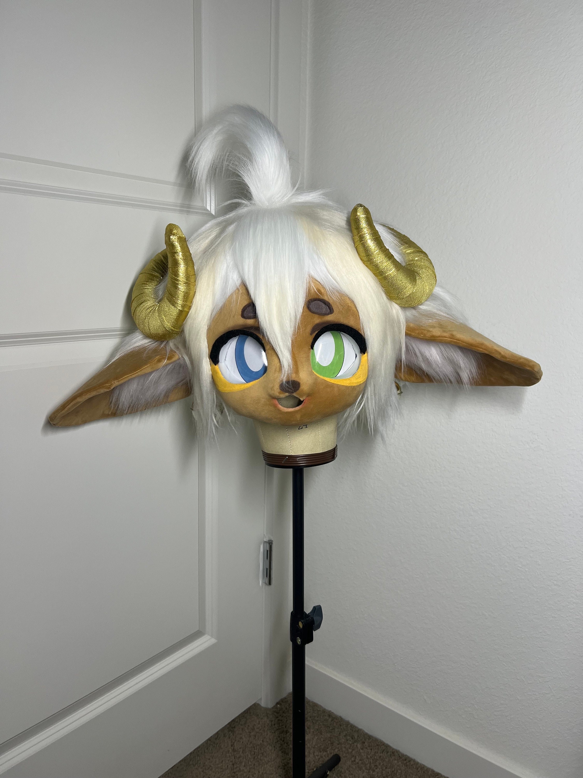 Furry Fursuit Kigurumi Style Head, Fantasy Goat, Cloven Hoof. - Etsy