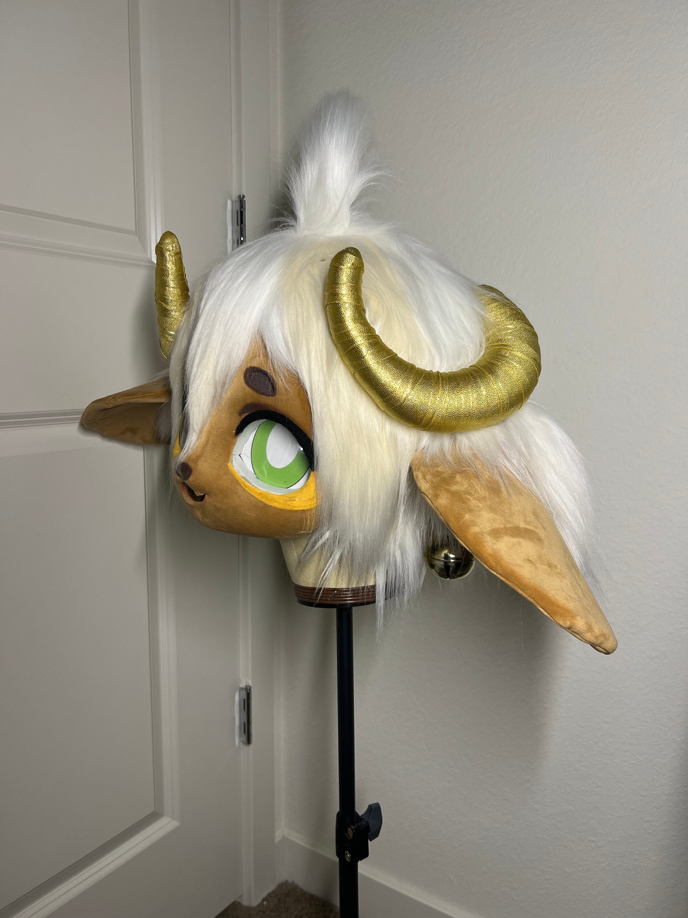 Furry Fursuit Kigurumi Style Head, Fantasy Goat, Cloven Hoof. - Etsy