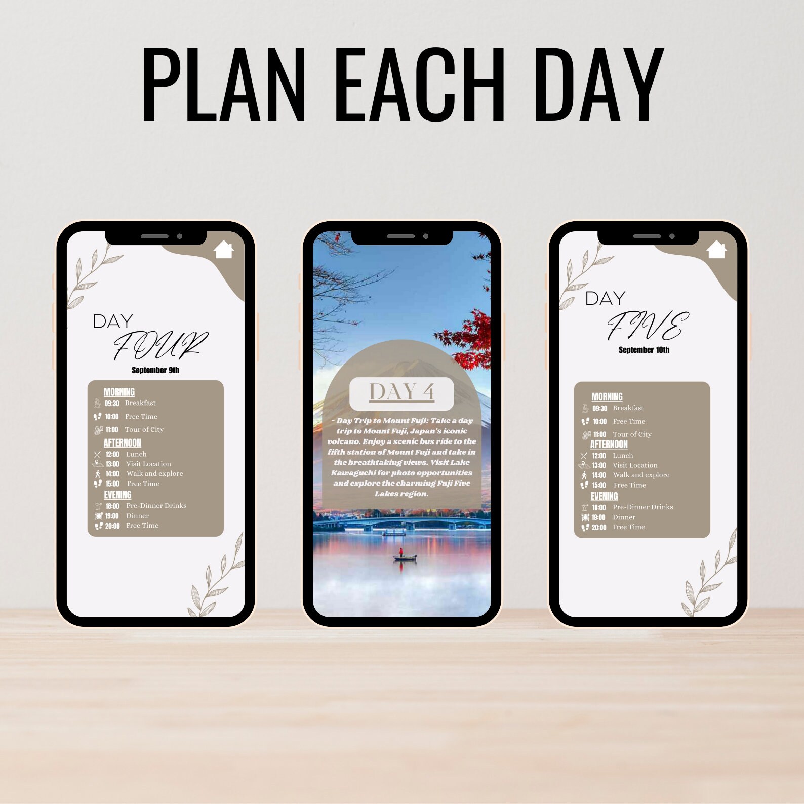 Travel Itinerary Tokyo Template Travel Planner Canva Digital Vacation ...