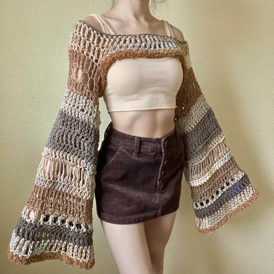 Crochet Bolero Shrug, Mesh, Handmade, Sleeves, Crochet, Shruggie ...