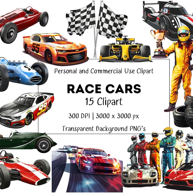 Indy Car Clip Art - Etsy