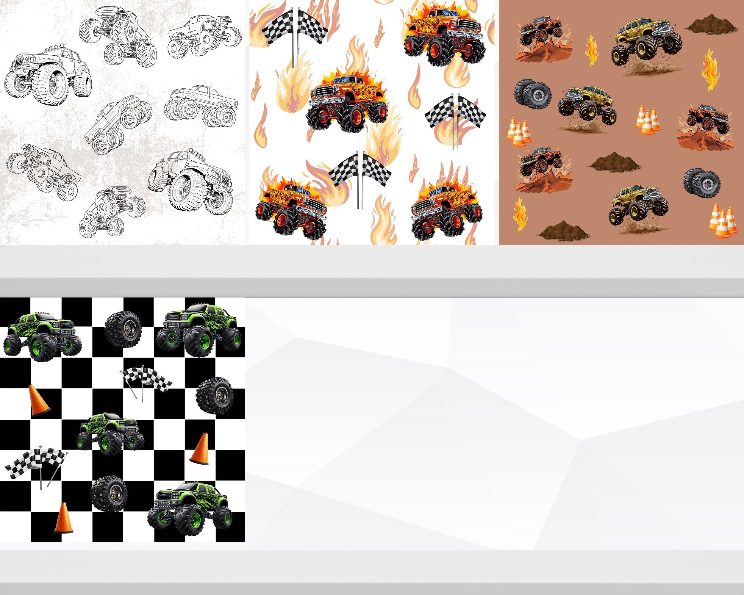 Monster Truck Digital Papers, Monster Truck Digital Papers Digital ...