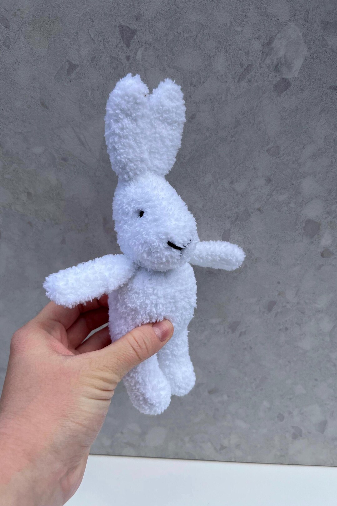 Hand Knitted Rabbit Toy 22 Cm Knit Bunny Toy Fluffy Knitted Toy ...