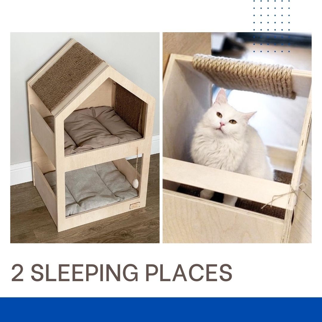 Unique Bed for Two Cats, Modern Furniture for Cats, Comfortable ...