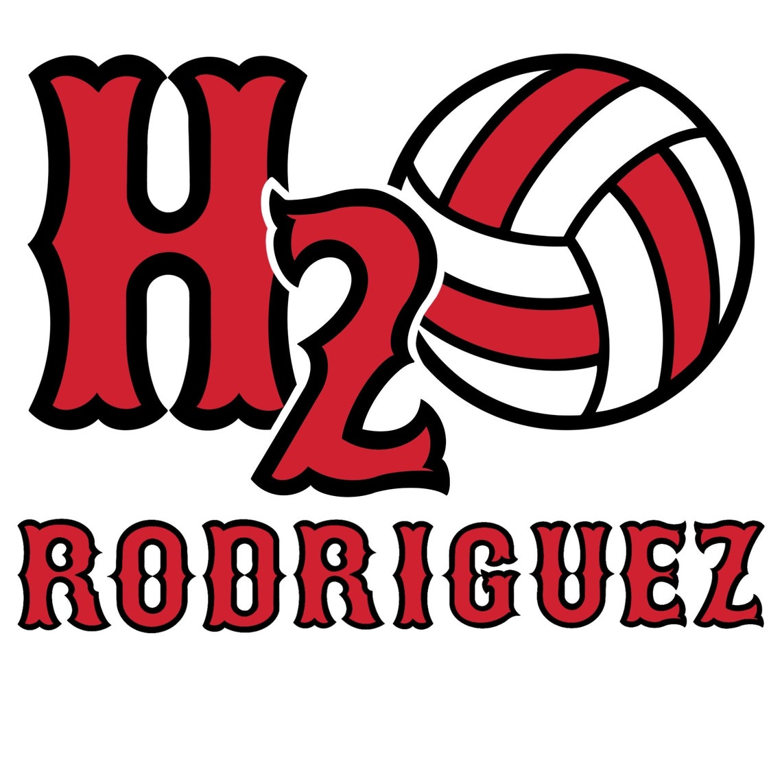 Customizable Water Polo H2O Sticker - Etsy