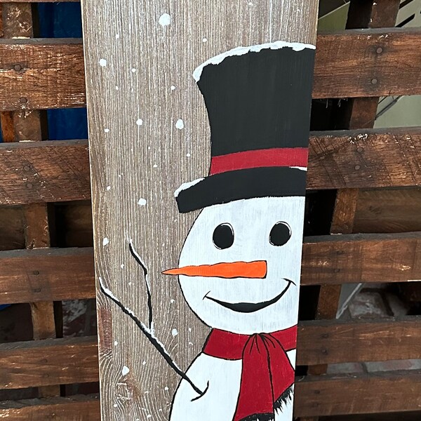 Snowman Porch Sign - Etsy