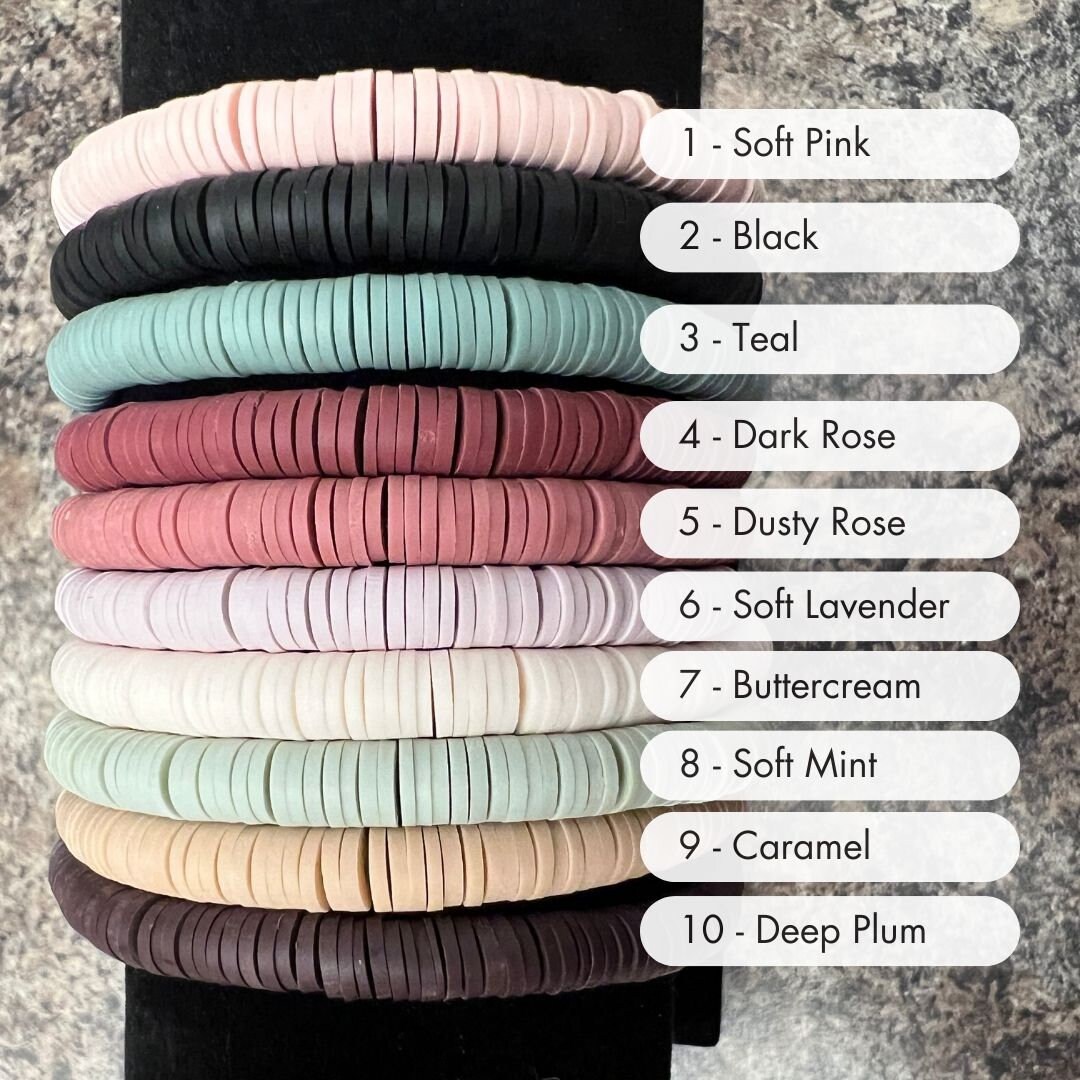 Custom Name Clay Bead Bracelets Word Bracelet Clay Bead Letter ...