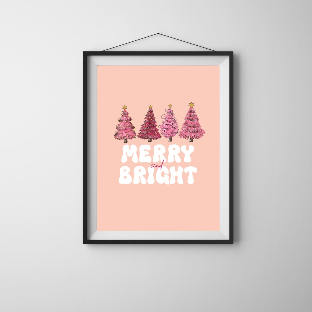 Merry & Bright Printable - Etsy