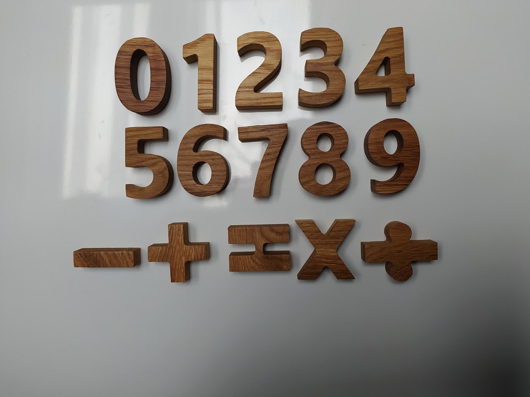 Wooden Number Set Magnetic - Montessori Movable Numbers and Homeschool ...