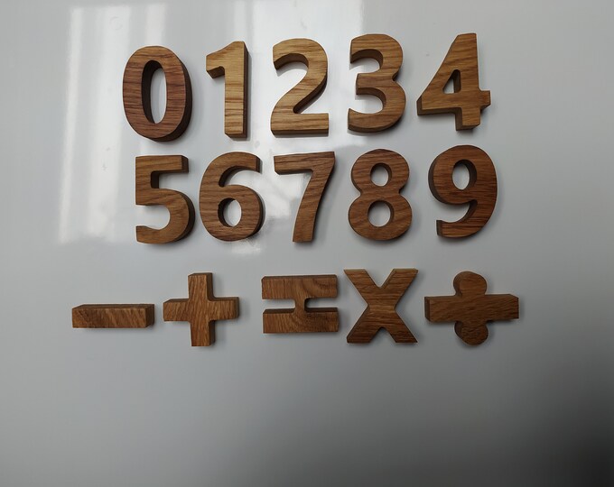 Wooden Number Set Magnetic - Montessori Movable Numbers and Homeschool ...
