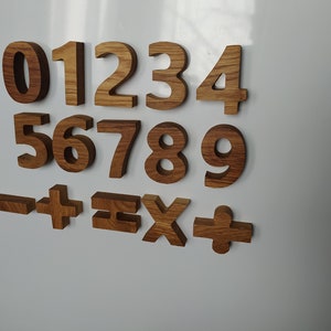 Wooden Number Set Magnetic - Montessori Movable Numbers and Homeschool ...