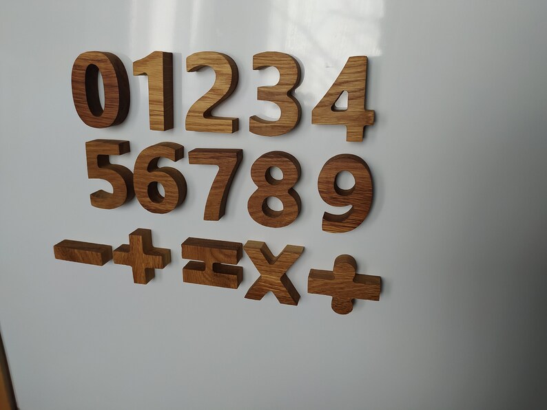 Wooden Number Set Magnetic - Montessori Movable Numbers and Homeschool ...