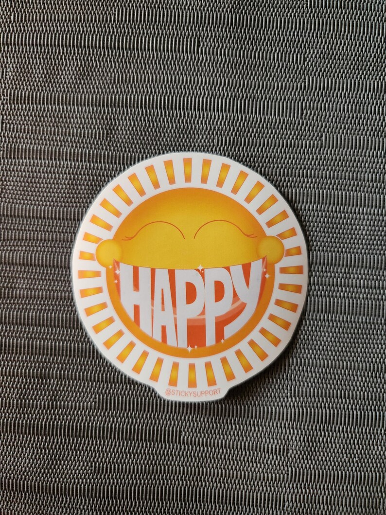 Happy Sun Sticker - Etsy