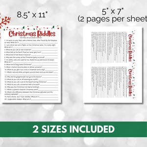 Christmas Riddles Who Am I, Printable Christmas Party Game, Kids ...