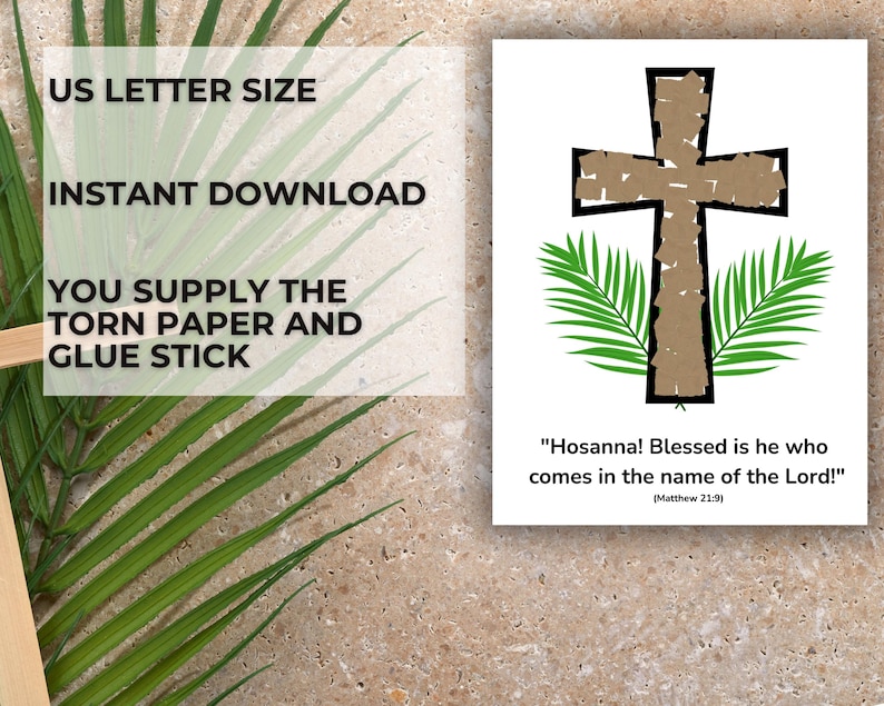 Palm Sunday Craft, Palm Sunday Activity, Sunday School Craft, Easy ...