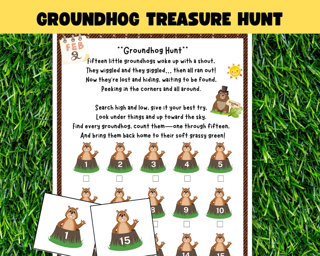 Groundhog Day Game, Groundhog Treasure Hunt, Groundhog Games ...