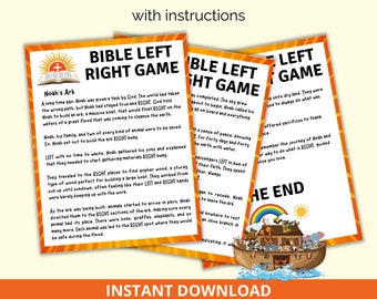 Bible Story Left Right Game Church Valentine Game Gift Exchange Game ...