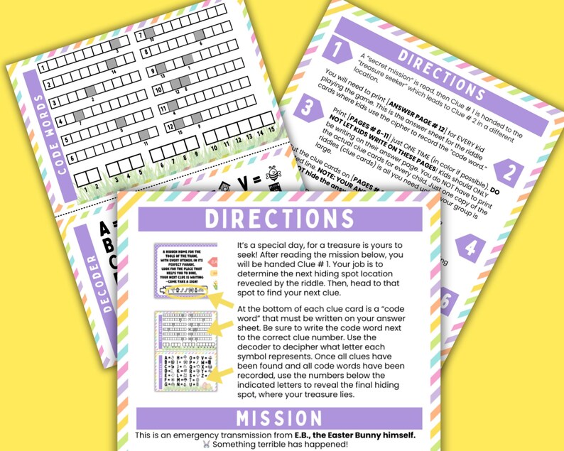 Easter Egg Scavenger Hunt for Teens, Teen Easter Hunt, Easter Treasure ...