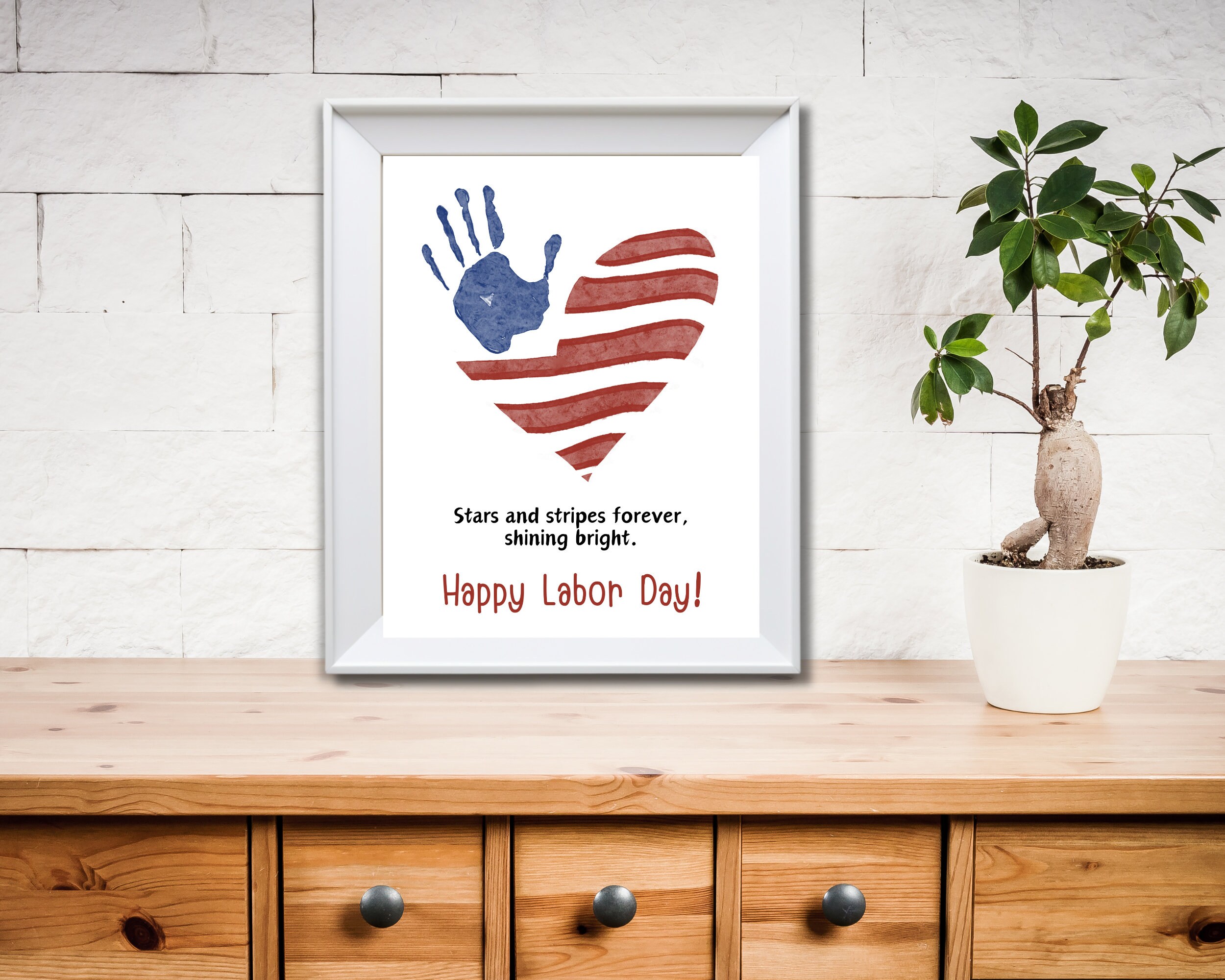 Labor Day Handprint Art Labor Day Printable Activities Craft for Labor ...