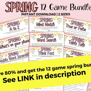 Spring Trivia Games, Spring Quiz, Garden Party Games, Spring Party Game ...