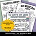 40 Days of Lent Countdown Calendar, Printable Lenten Activities for ...