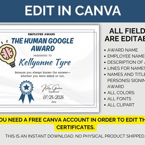 Work Superlatives, Fun Employee Awards, Funny Office Awards, Employee ...