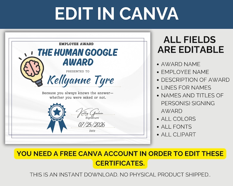 Work Superlatives, Fun Employee Awards, Funny Office Awards, Employee ...