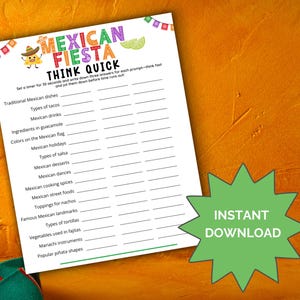 Mexican Party Games, Taco Party Games, Fiesta Games, Fiesta Trivia ...