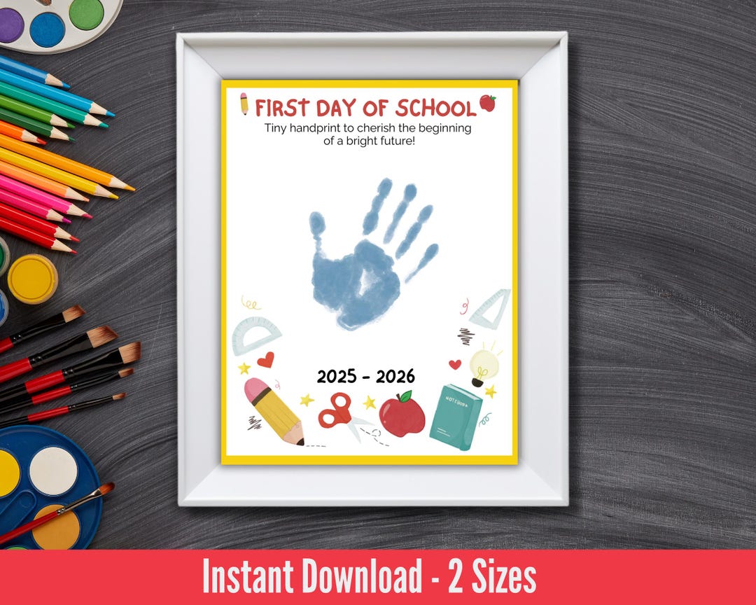 First Day of School Handprint Craft, First Day of School Handprint ...