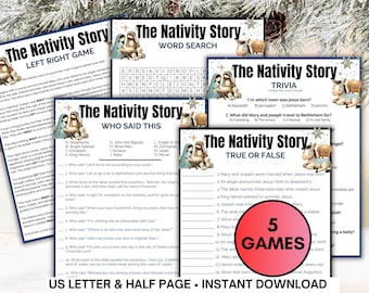 Nativity Trivia, Christmas Games, Nativity Printable, Holiday Trivia ...