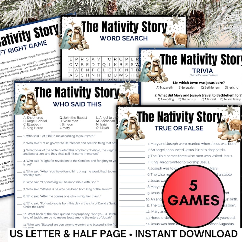 Word Search Nativity - Etsy UK