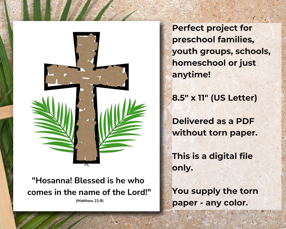 Palm Sunday Craft, Palm Sunday Activity, Sunday School Craft, Easy ...