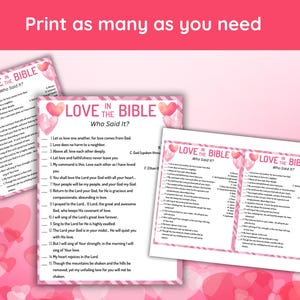 Christians Valentine Trivia Game, Valentines Bible Matching Game, Bible Verses About Love ...