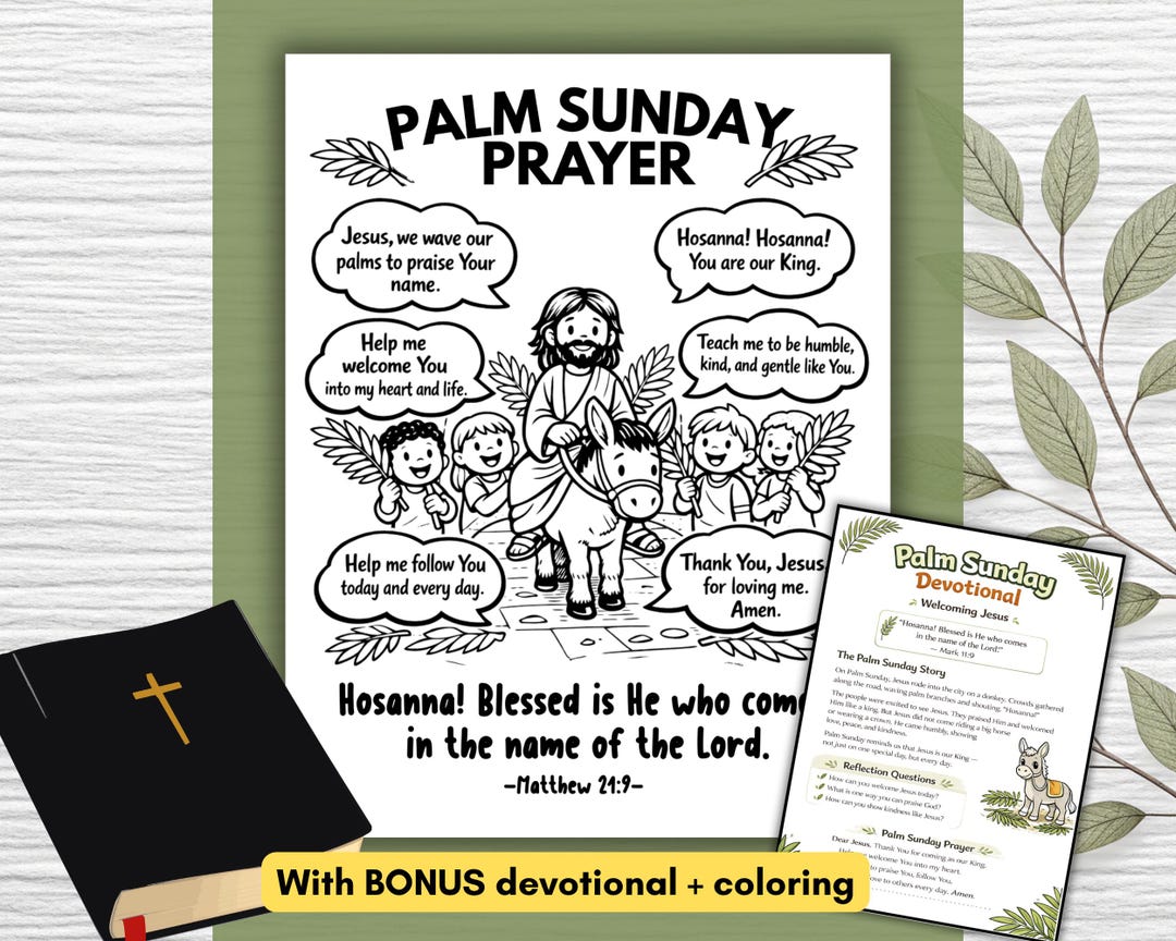 Christian Preschool Palm Sunday Craft, Sunday School Activity, Easter ...