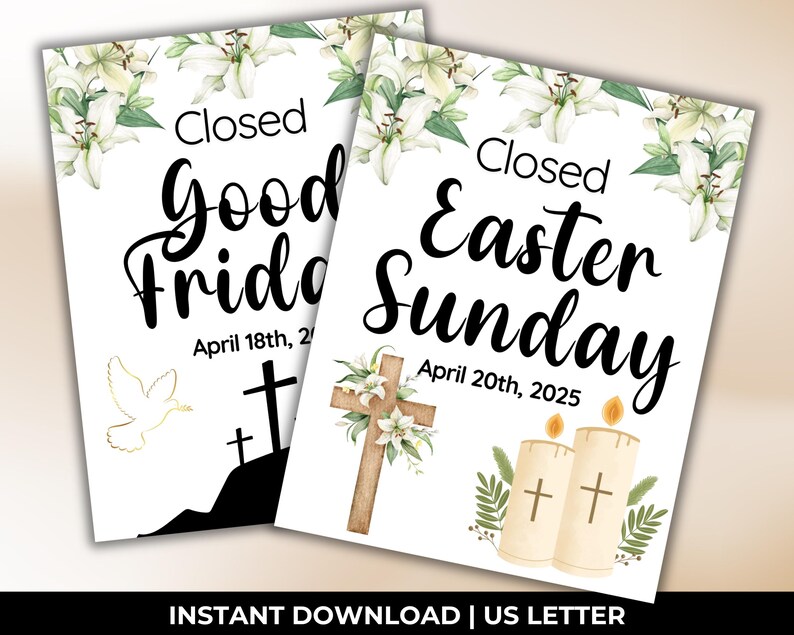 Closed for Easter Sign, Holiday Closed Sign, Closed for Easter ...