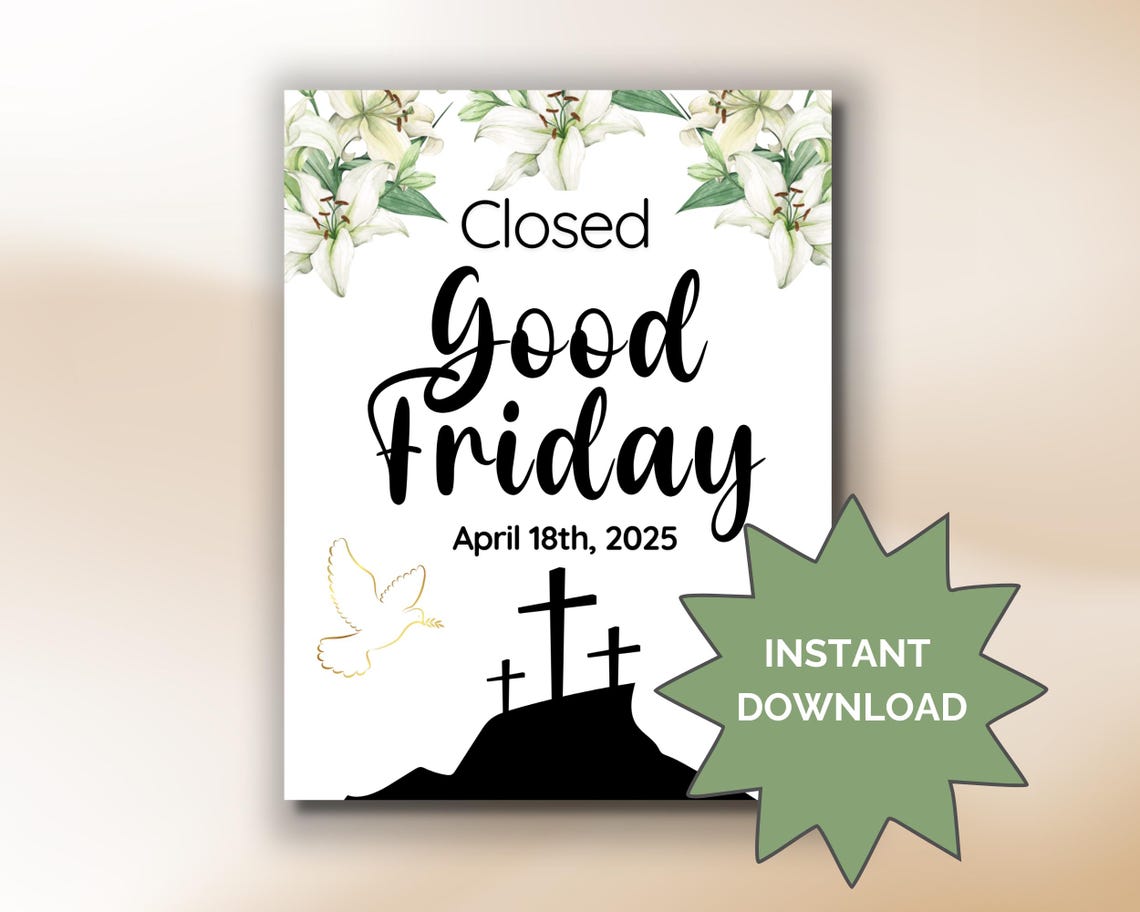 Closed for Easter Sign, Holiday Closed Sign, Closed for Easter ...