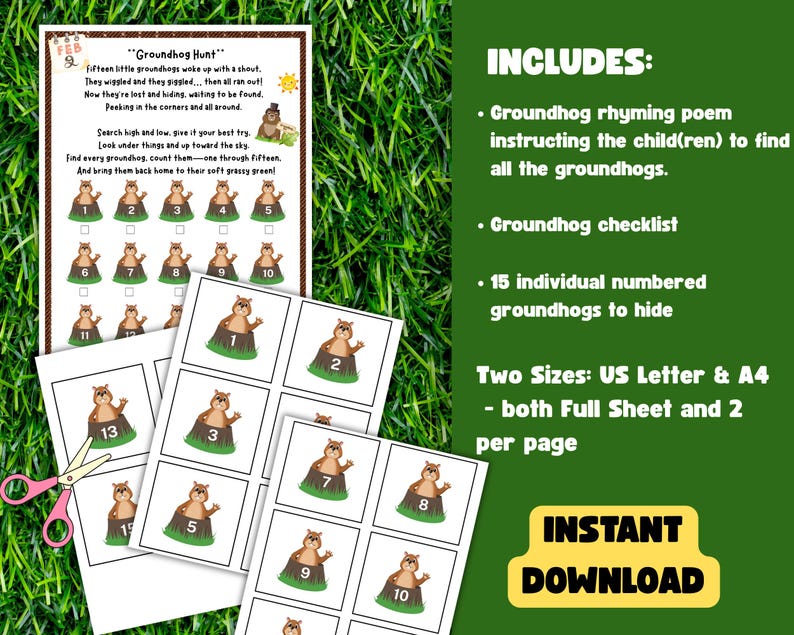 Groundhog Day Game, Groundhog Treasure Hunt, Groundhog Games ...