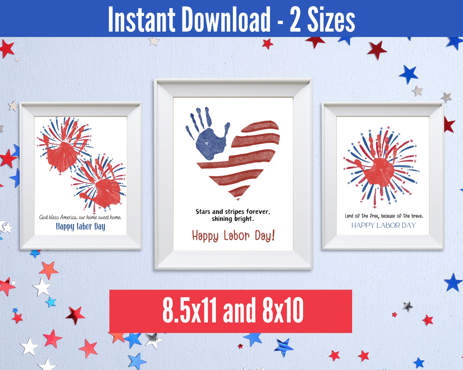 Labor Day Handprint Art Labor Day Printable Activities Craft for Labor ...
