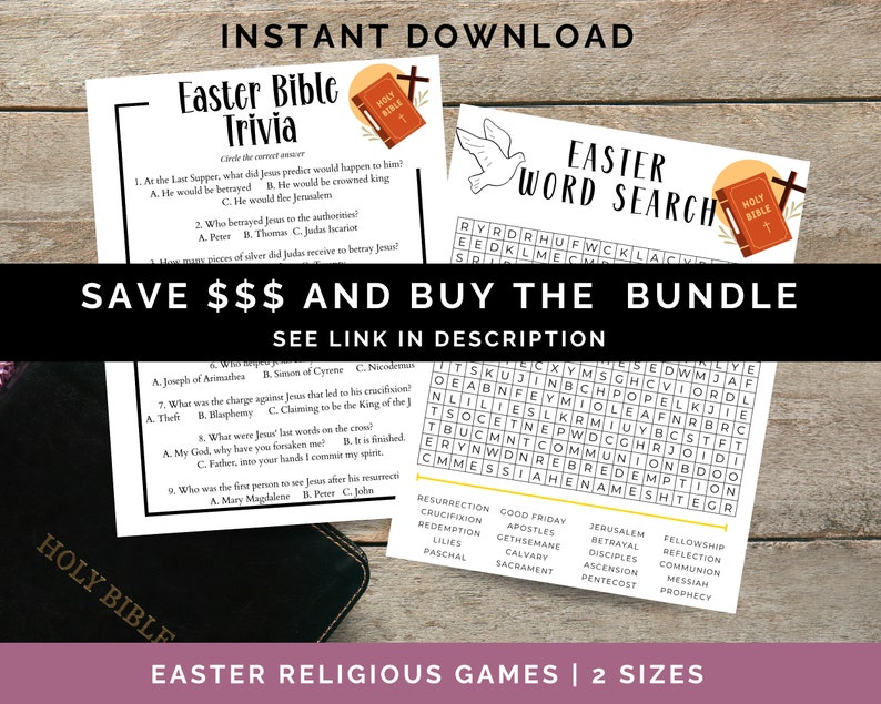 Christian Easter Word Search Printable Easter Religious Word Search ...