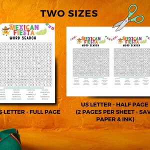 Mexican Party Games, Taco Party Games, Fiesta Games, Fiesta Word Search ...