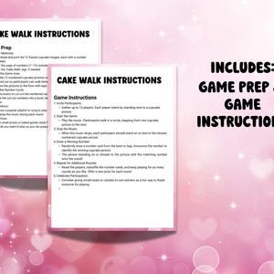 Valentines Cake Walk Game, Cake Walk Printable, Cupcake Walk, Holiday ...