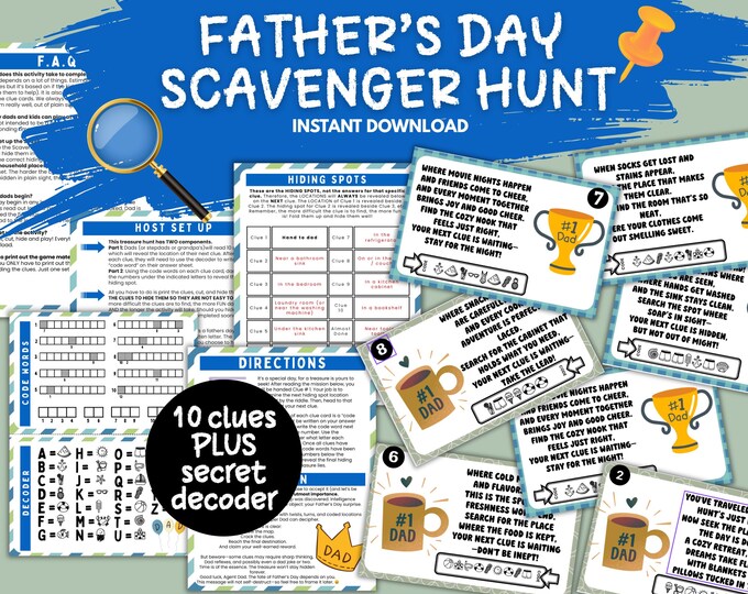 Father's Day Scavenger Hunt for Preschoolers With Picture Clues ...