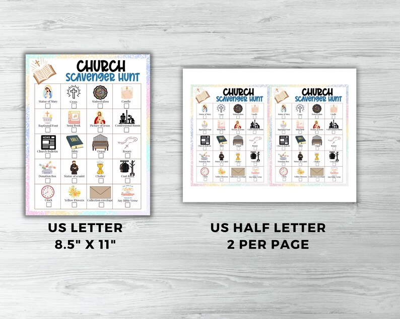 Church Scavenger Hunt Printable, Church Scavenger Hunt for Kids ...