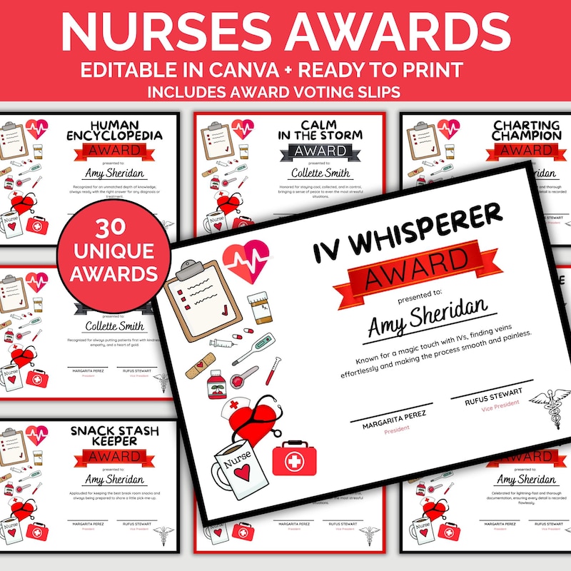 Funny Nurse Awards - Etsy