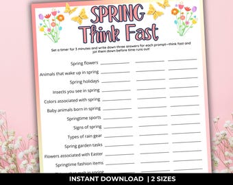 Spring Trivia Games, Spring Quiz, Garden Party Games, Spring Party Game ...